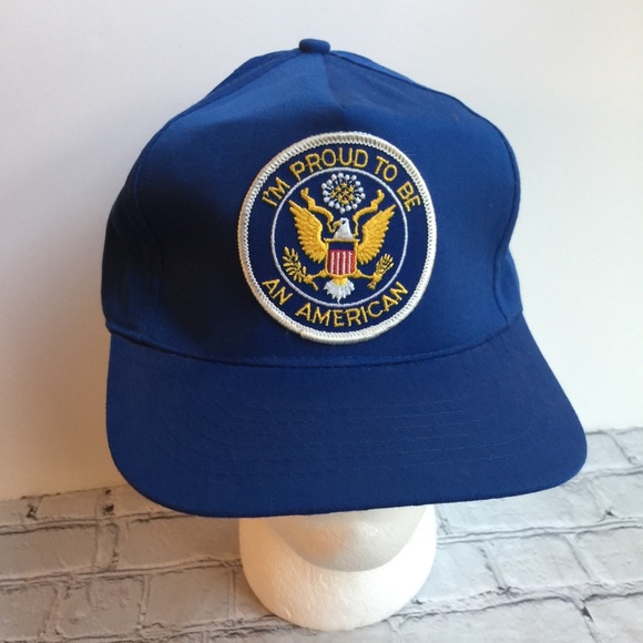 Vintage | Accessories | Vintage Mens Blue Logo Snapback Cap | Poshmark